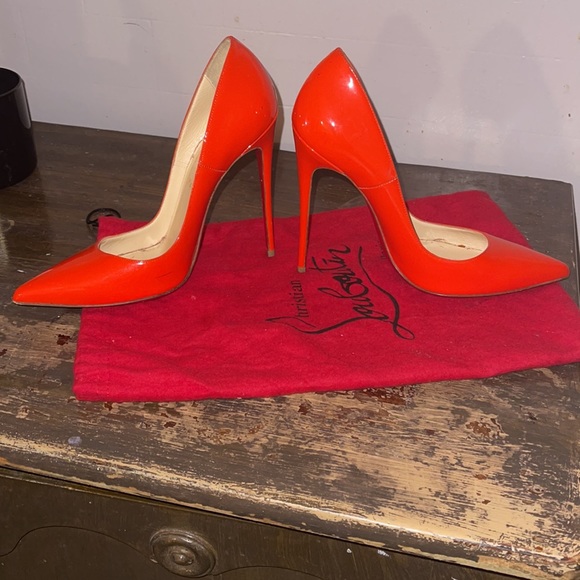 Christian Louboutin | Shoes | Christian Louboutin Orange So Kate Patent ...